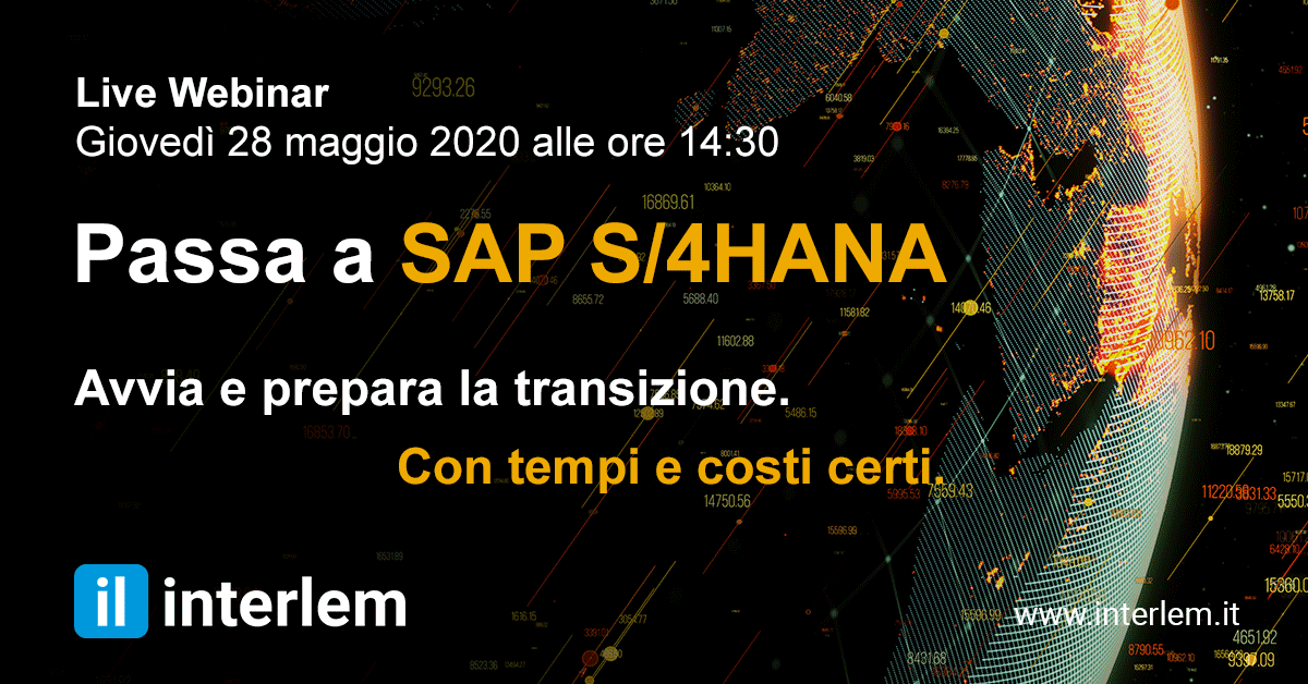 Passa a SAP S/4HANA | Webinar | Interlem